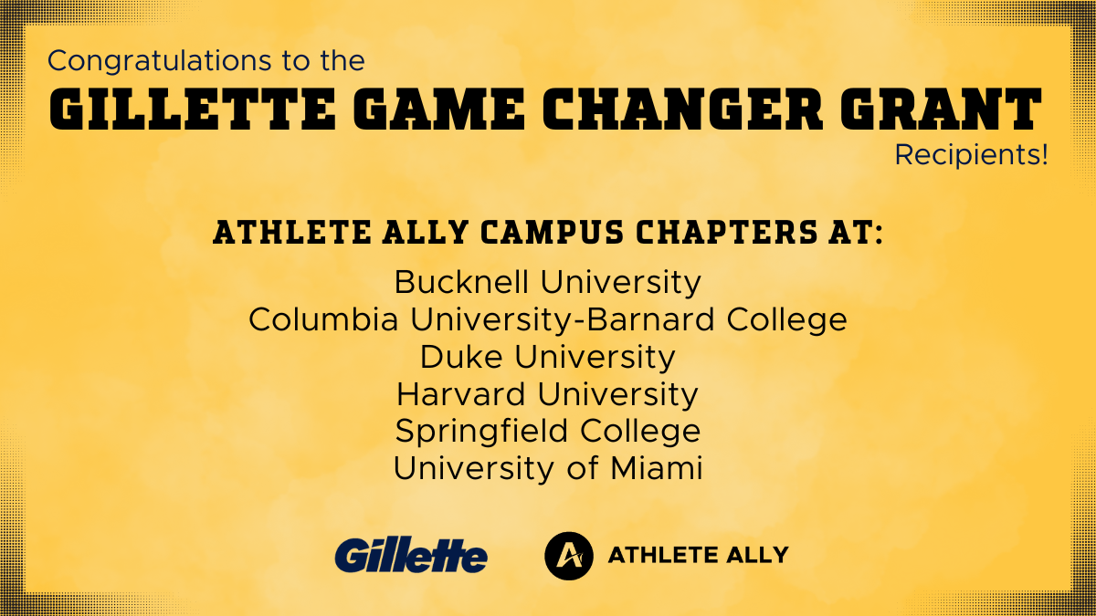 Athlete Ally and Gillette Announce Game Changer Grant Recipients ...